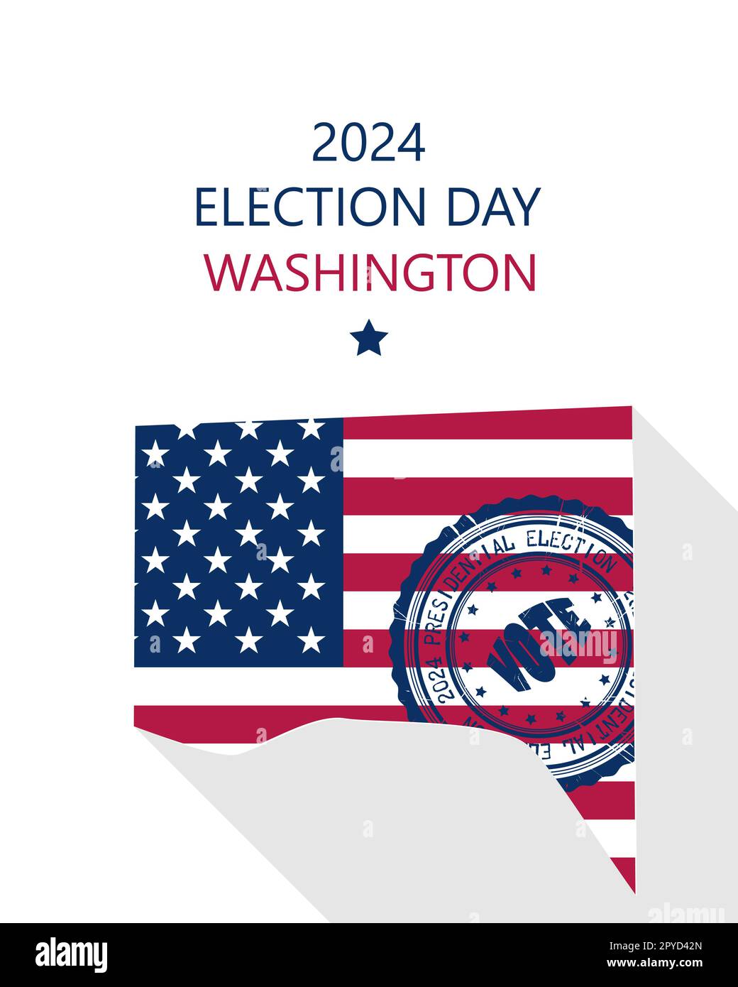 2024 United States of America Presidential Election Washington vector ...