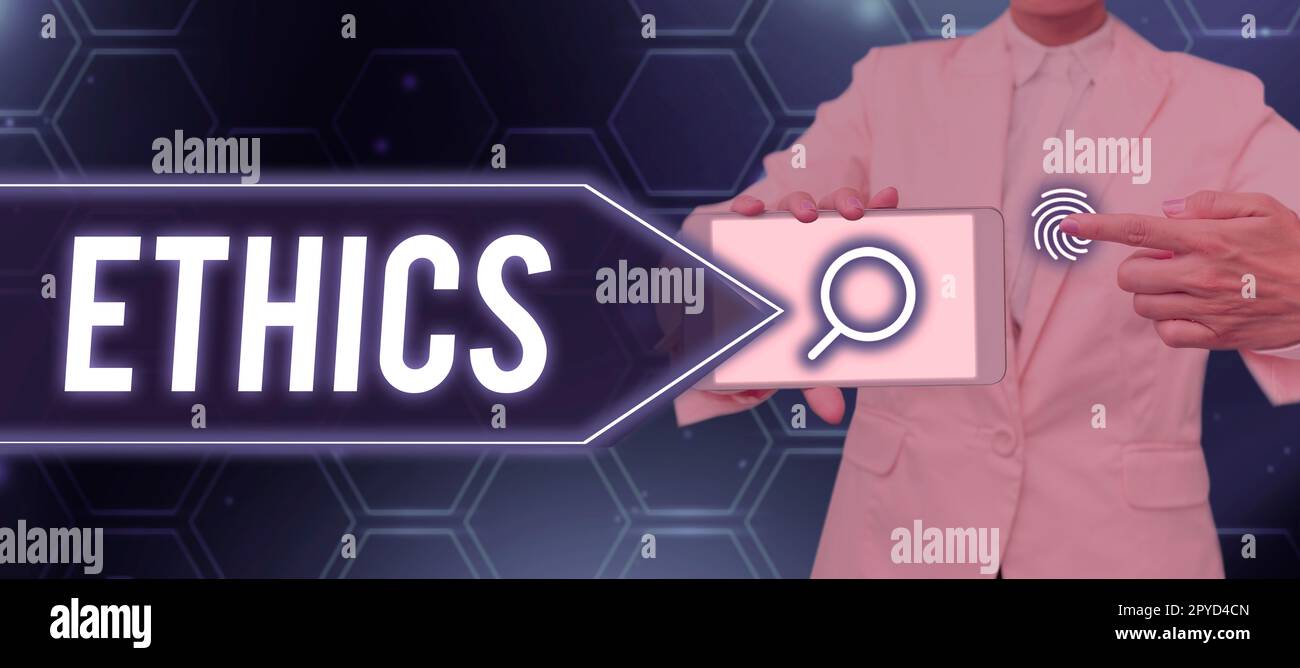 Handwriting text Ethics. Business approach moral principles that govern ...