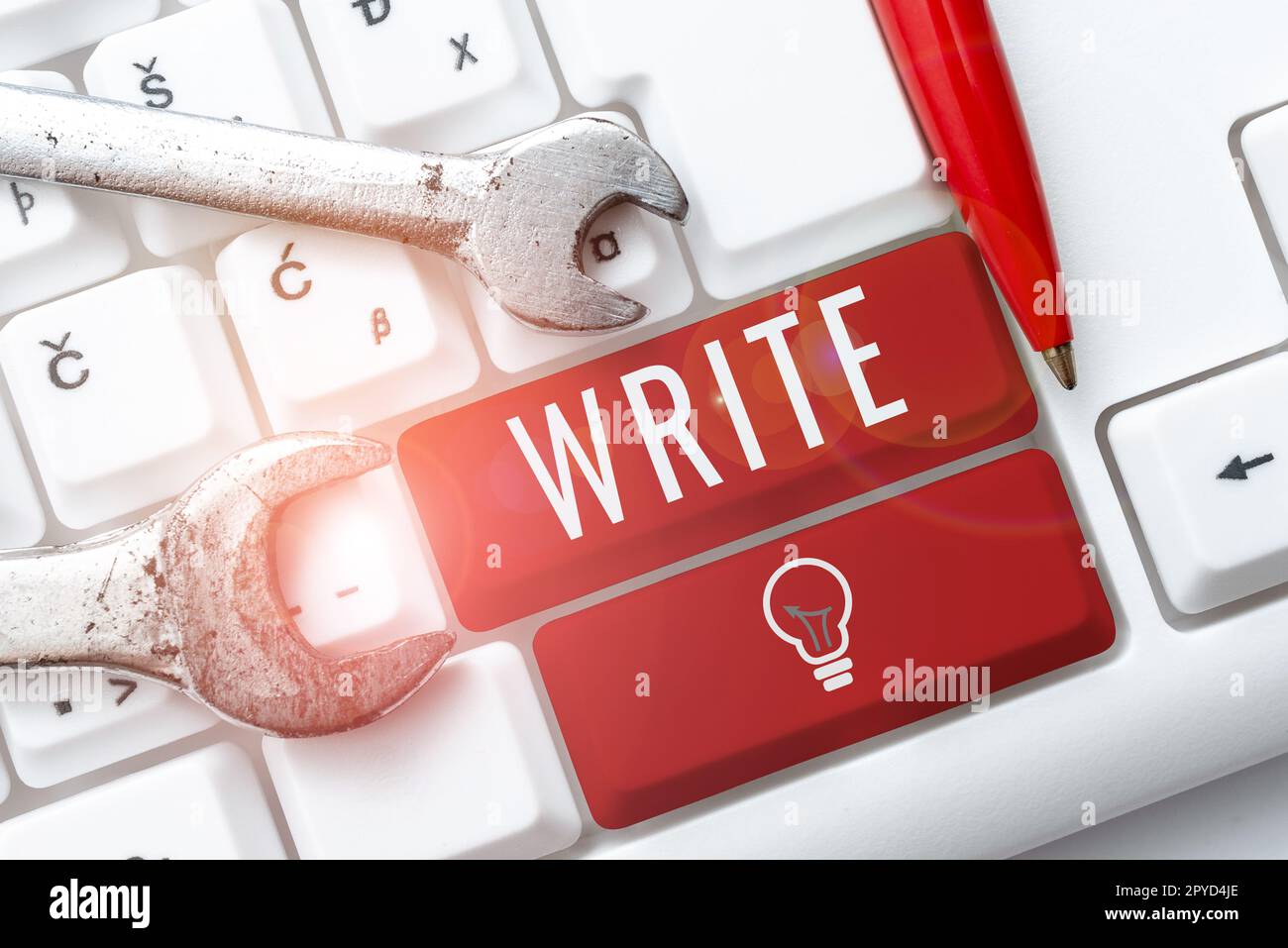 Text sign showing Write. Business idea mark letters words or symbols on ...