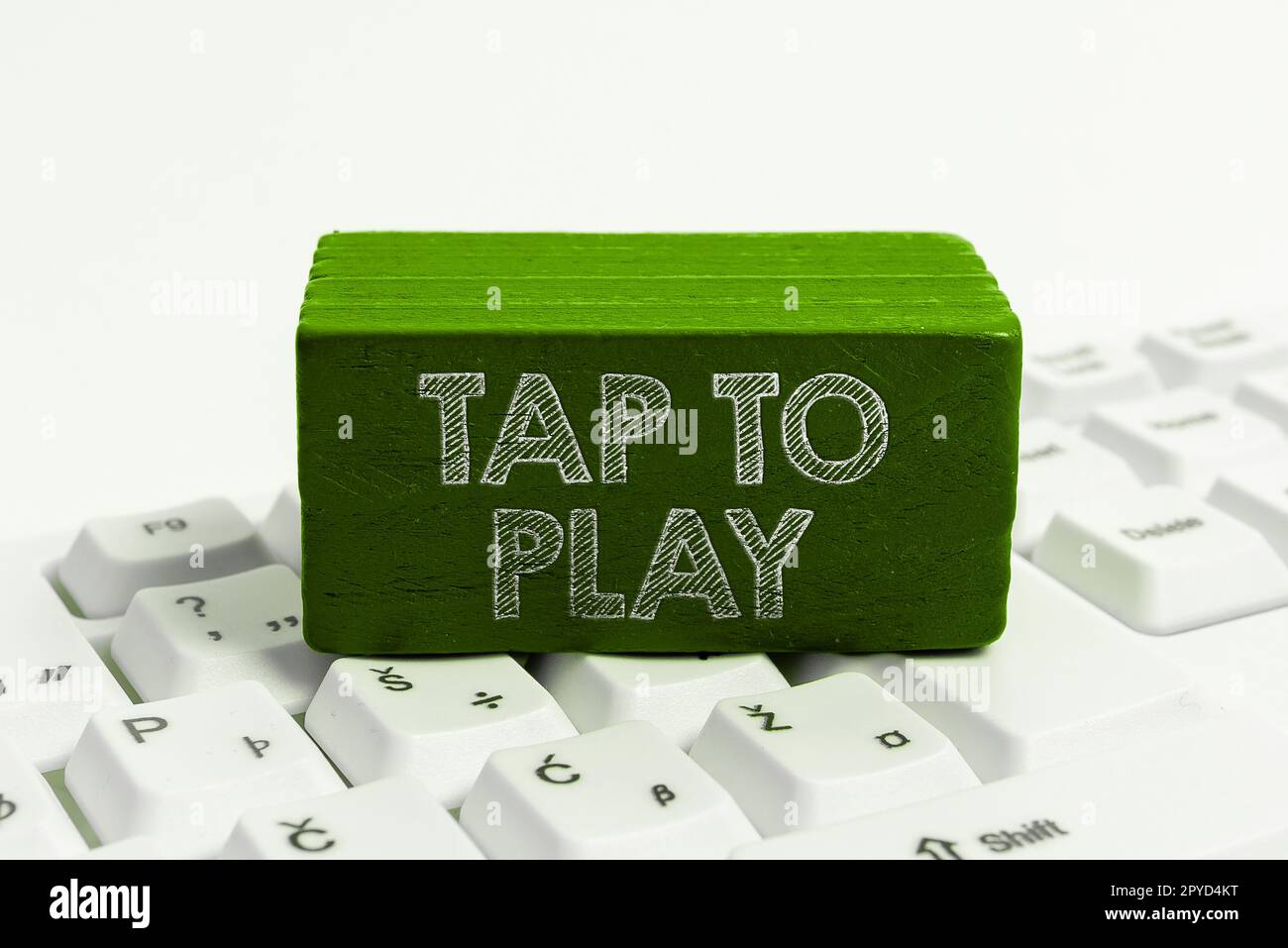 Writing displaying text Tap To Play. Internet Concept Touch the screen ...