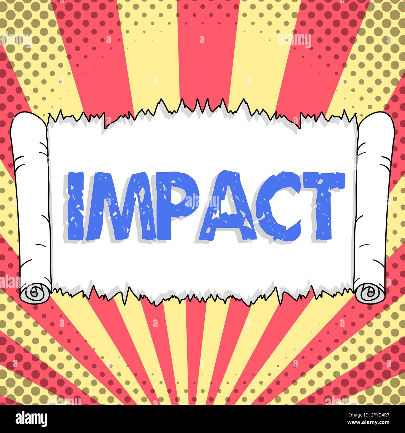 Writing displaying text Impact. Business showcase action of one object ...