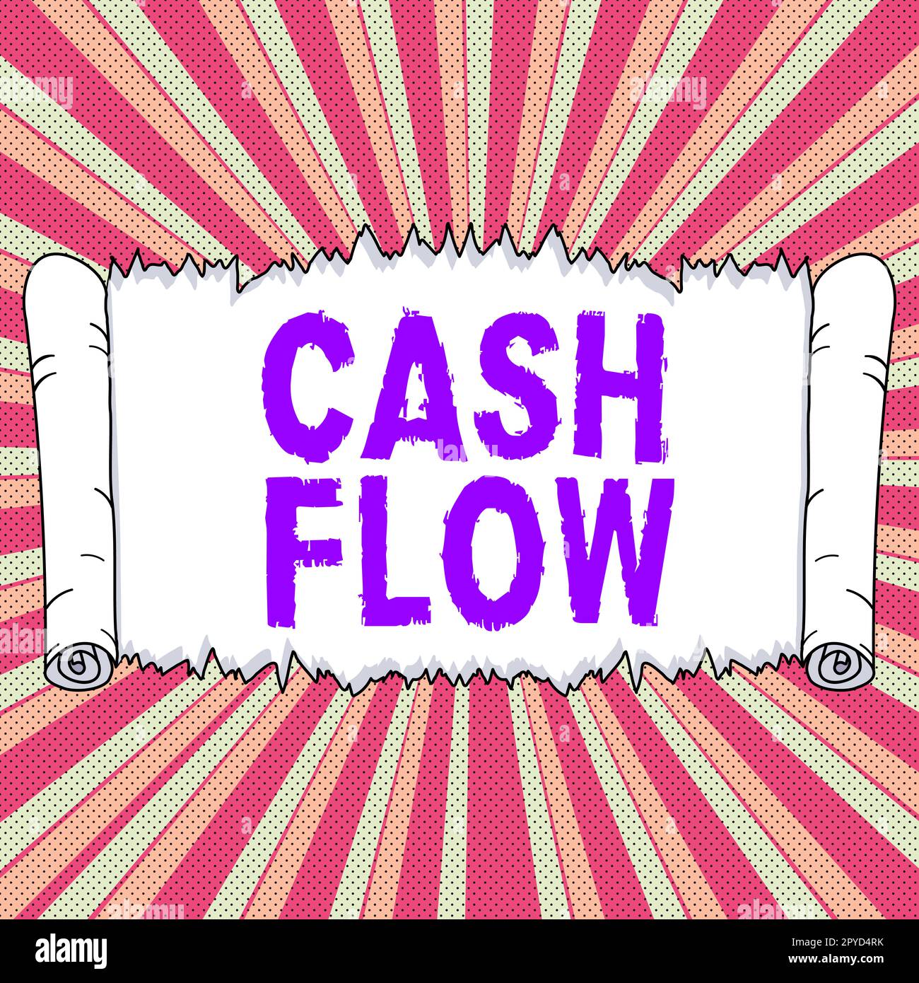 Conceptual caption Cash Flow. Word Written on Movement of the money in ...