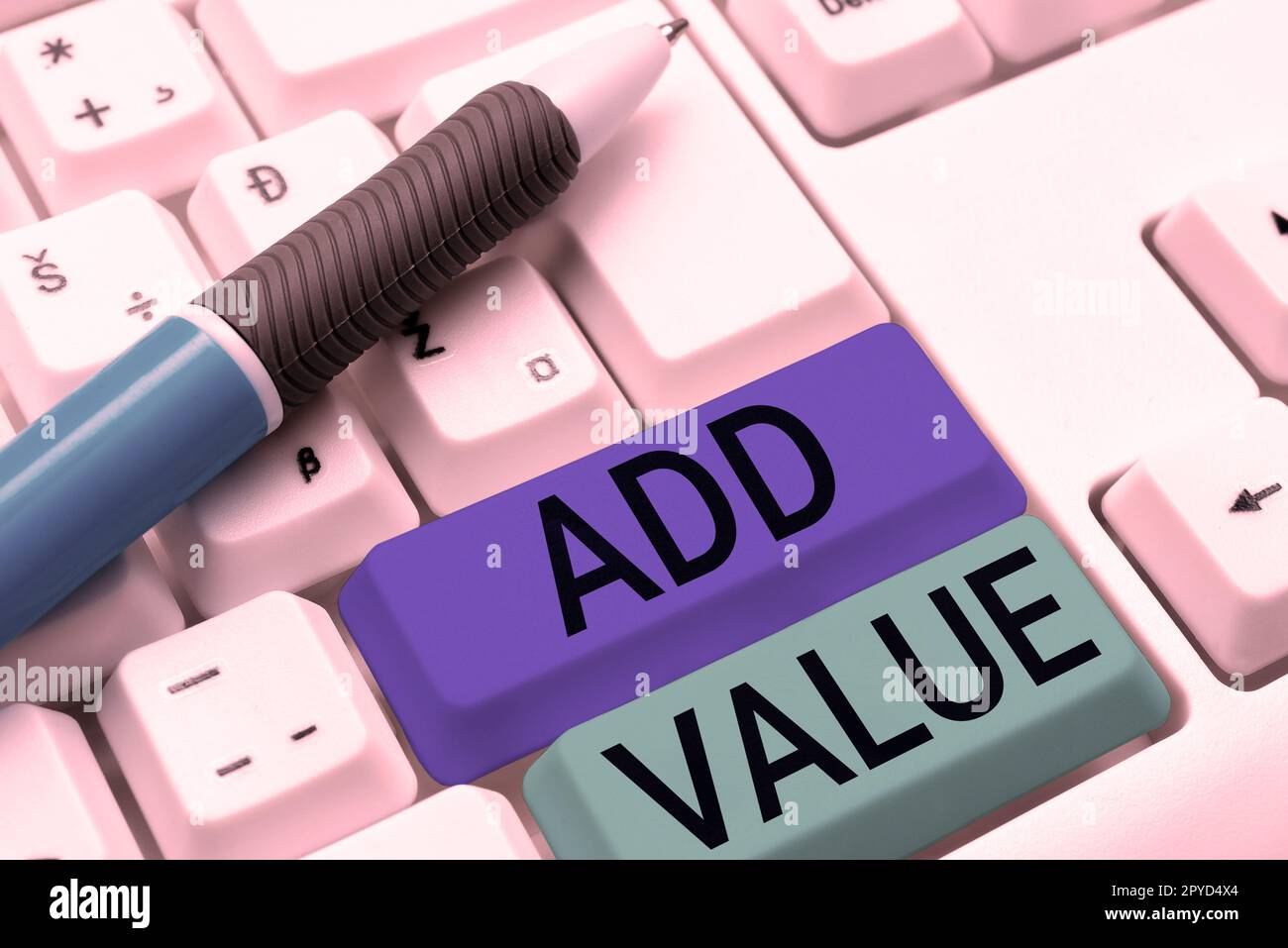 Sign displaying Add Value. Business showcase an improvement or addition ...