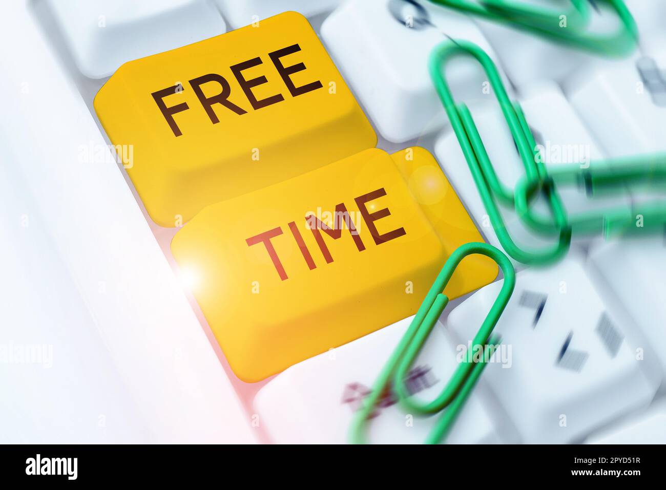 Conceptual caption Free Time. Business overview time available for ...