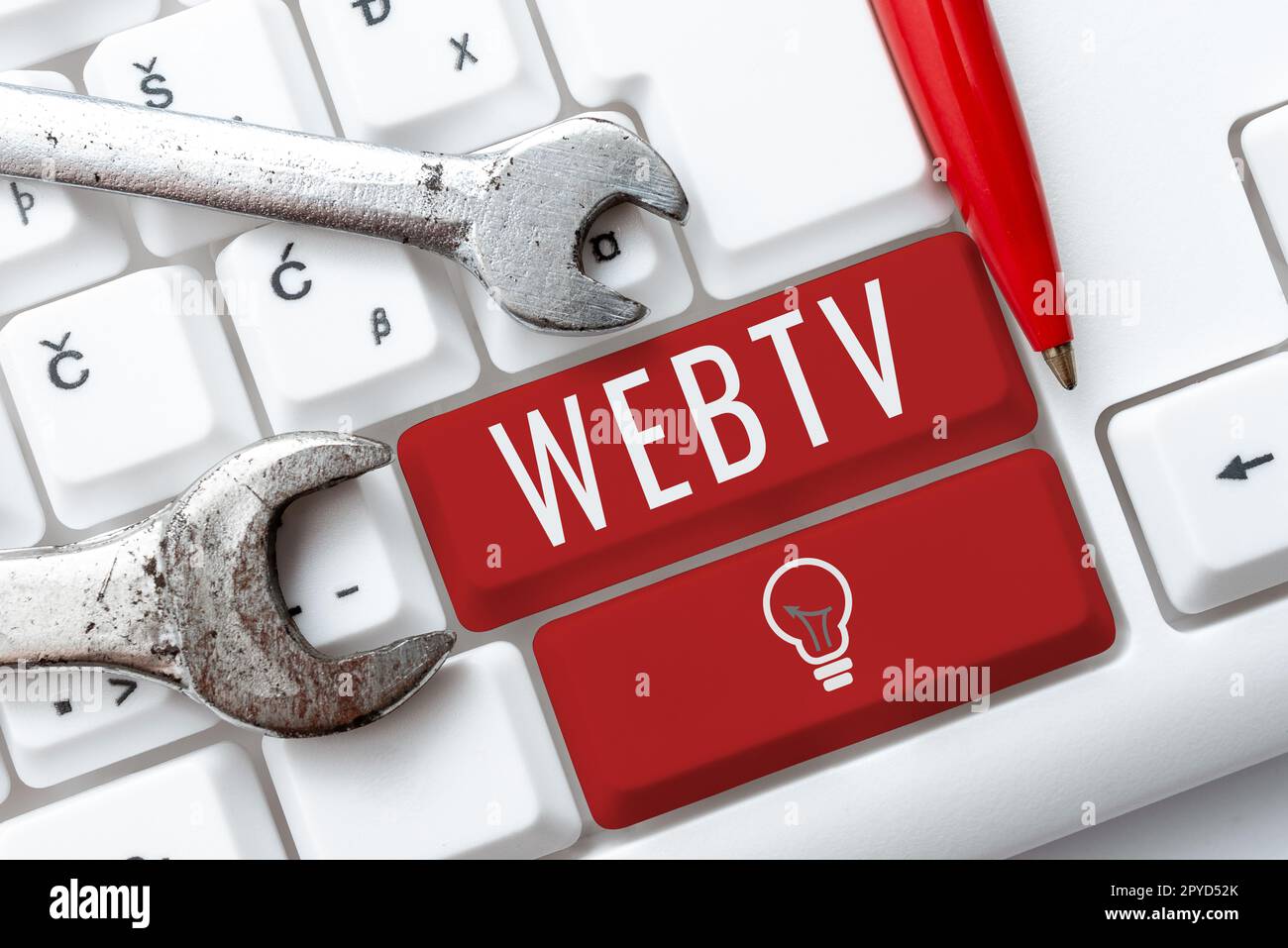 Text caption presenting Webtv. Business overview Internet transmission ...