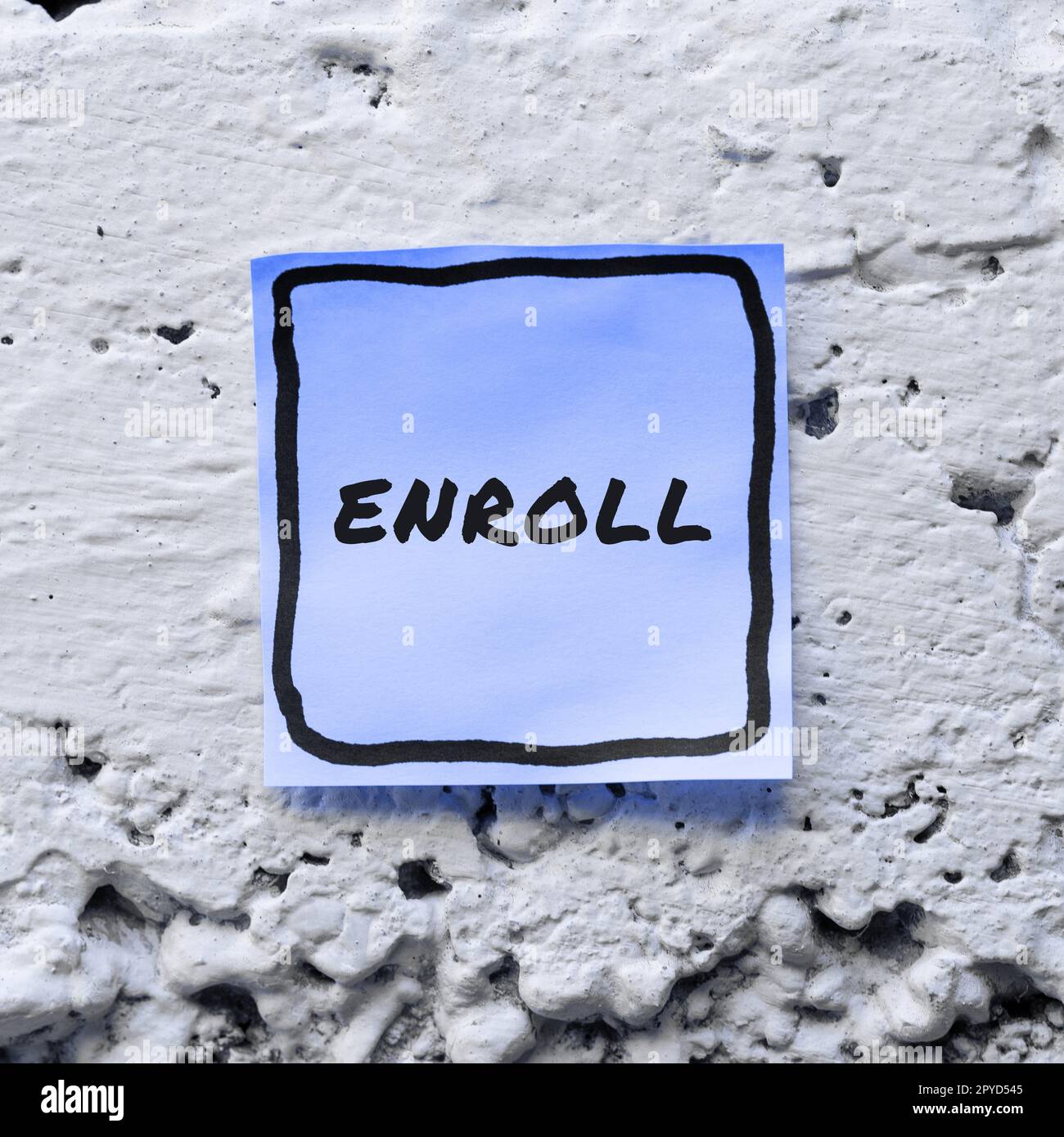 Hand writing sign Enroll. Business concept officially register as ...