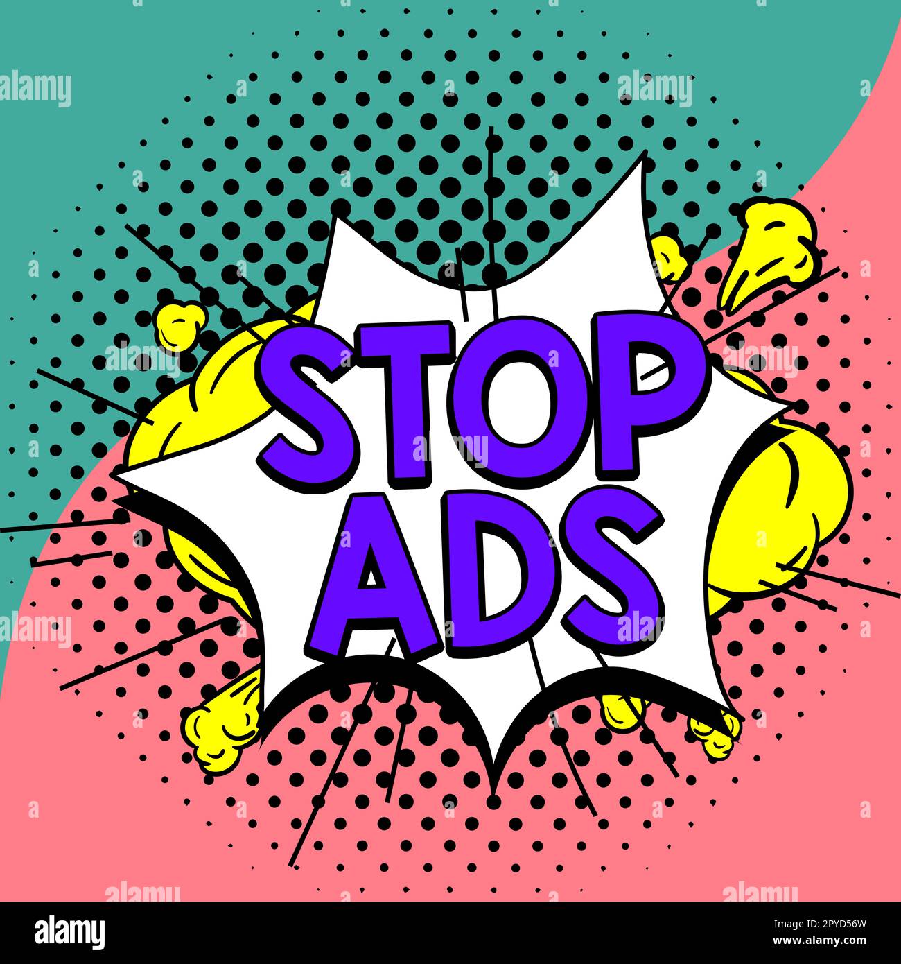 Handwriting text Stop Ads. Business overview program that will remove ...