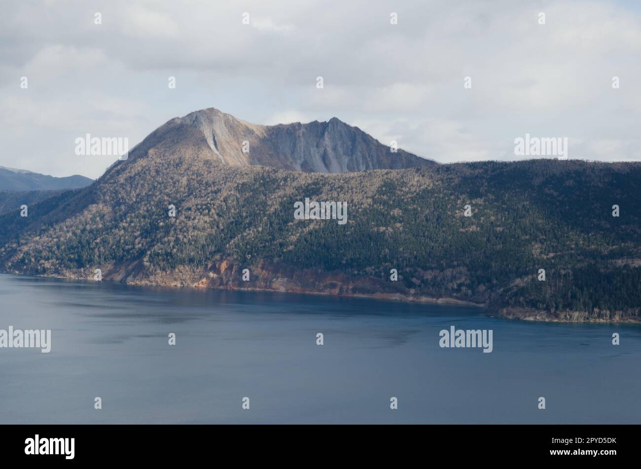 Mount Kamui rising above Lake Mashu Stock Photo - Alamy