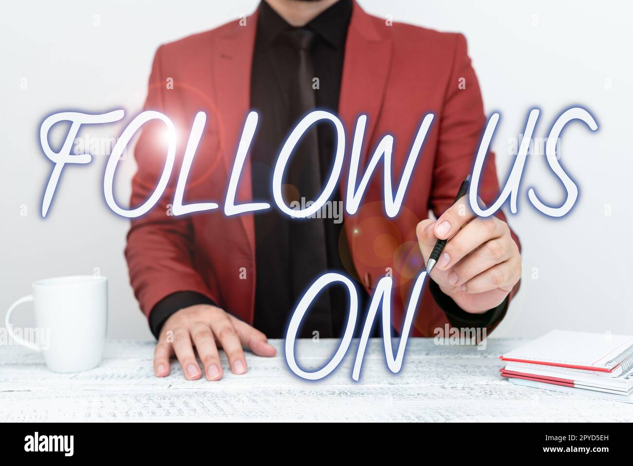 Sign displaying Follow Us On. Business approach To invite a person or ...