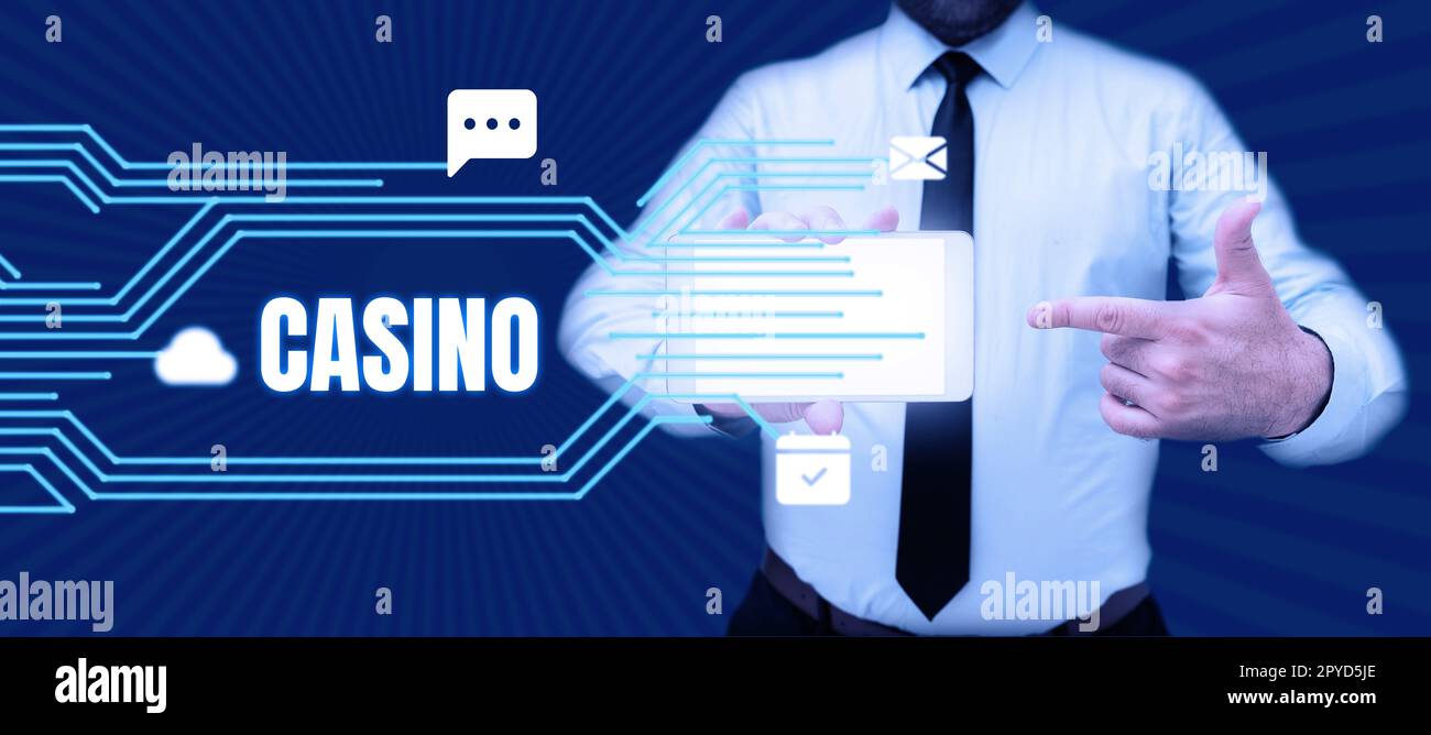 Handwriting text Casino. Concept meaning a building where games ...