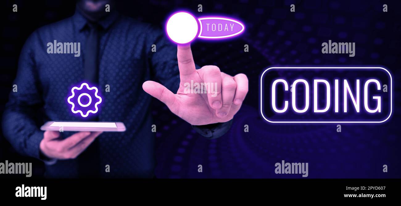 Handwriting Text Coding Internet Concept Assigning Code To Something