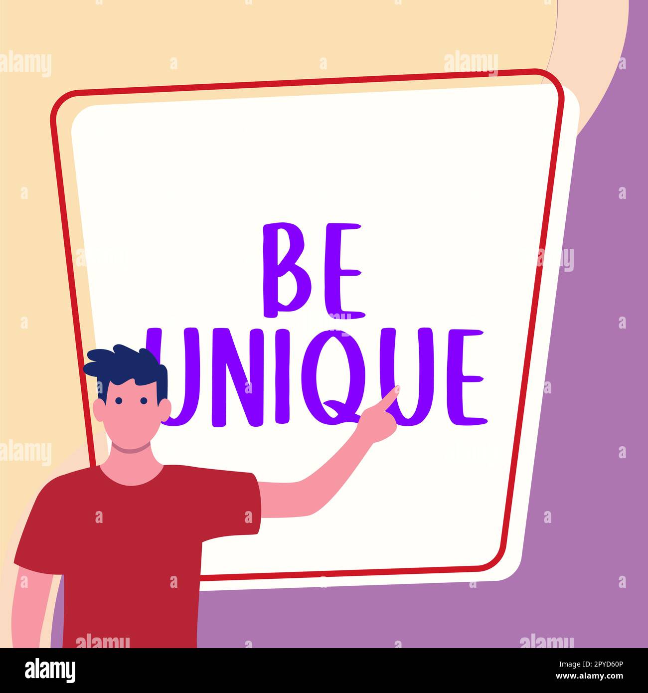 Inspiration showing sign Be Unique. Concept meaning being the only one ...