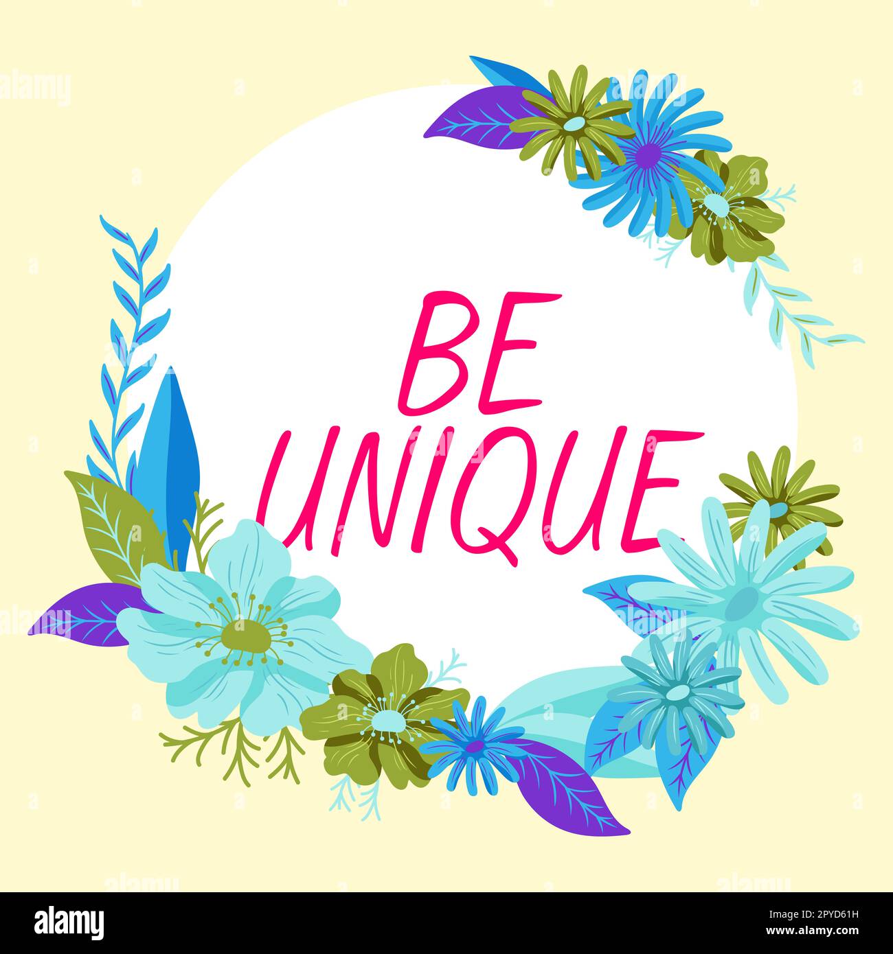 Inspiration showing sign Be Unique. Internet Concept being the only one ...