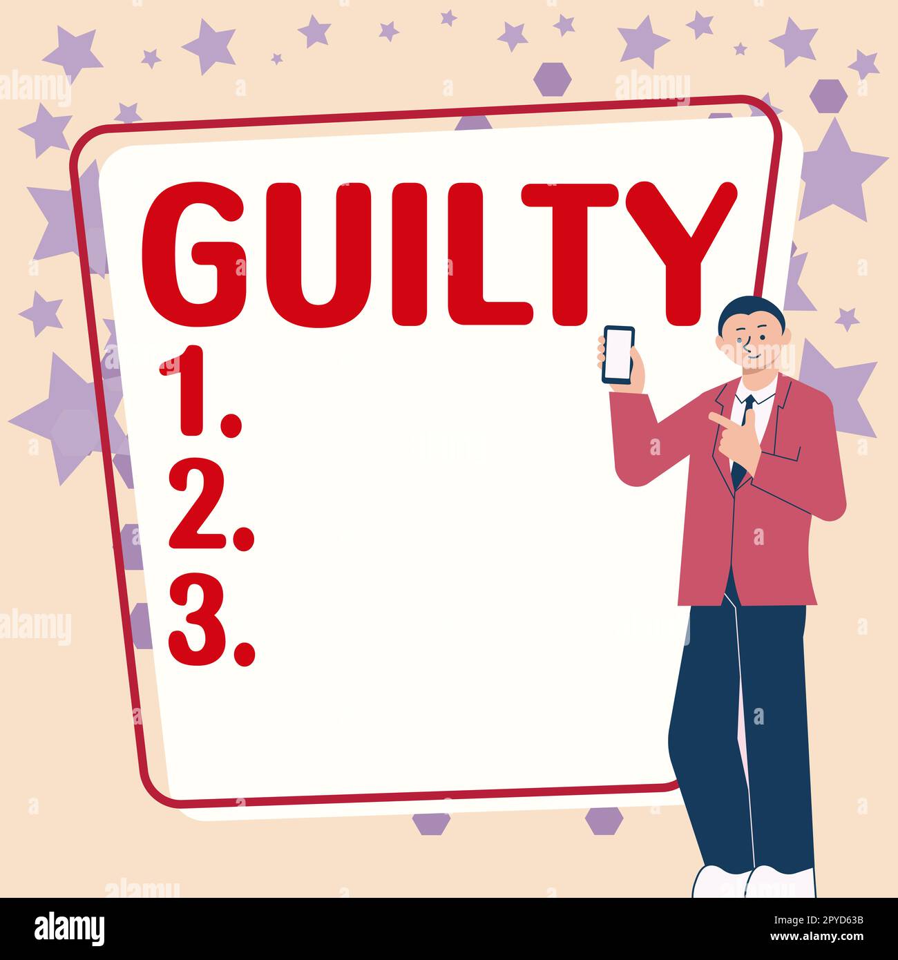 Conceptual display Guilty. Business concept culpable of or responsible ...