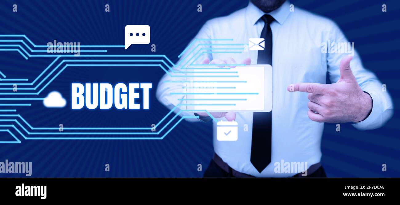 Handwriting text Budget. Internet Concept defined estimate of income ...