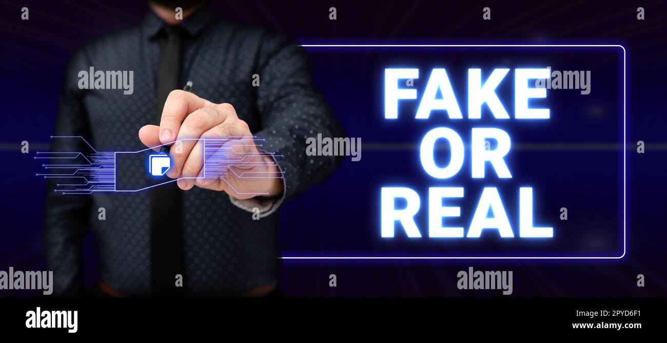 Conceptual display Fake Or Real. Business overview difference between ...