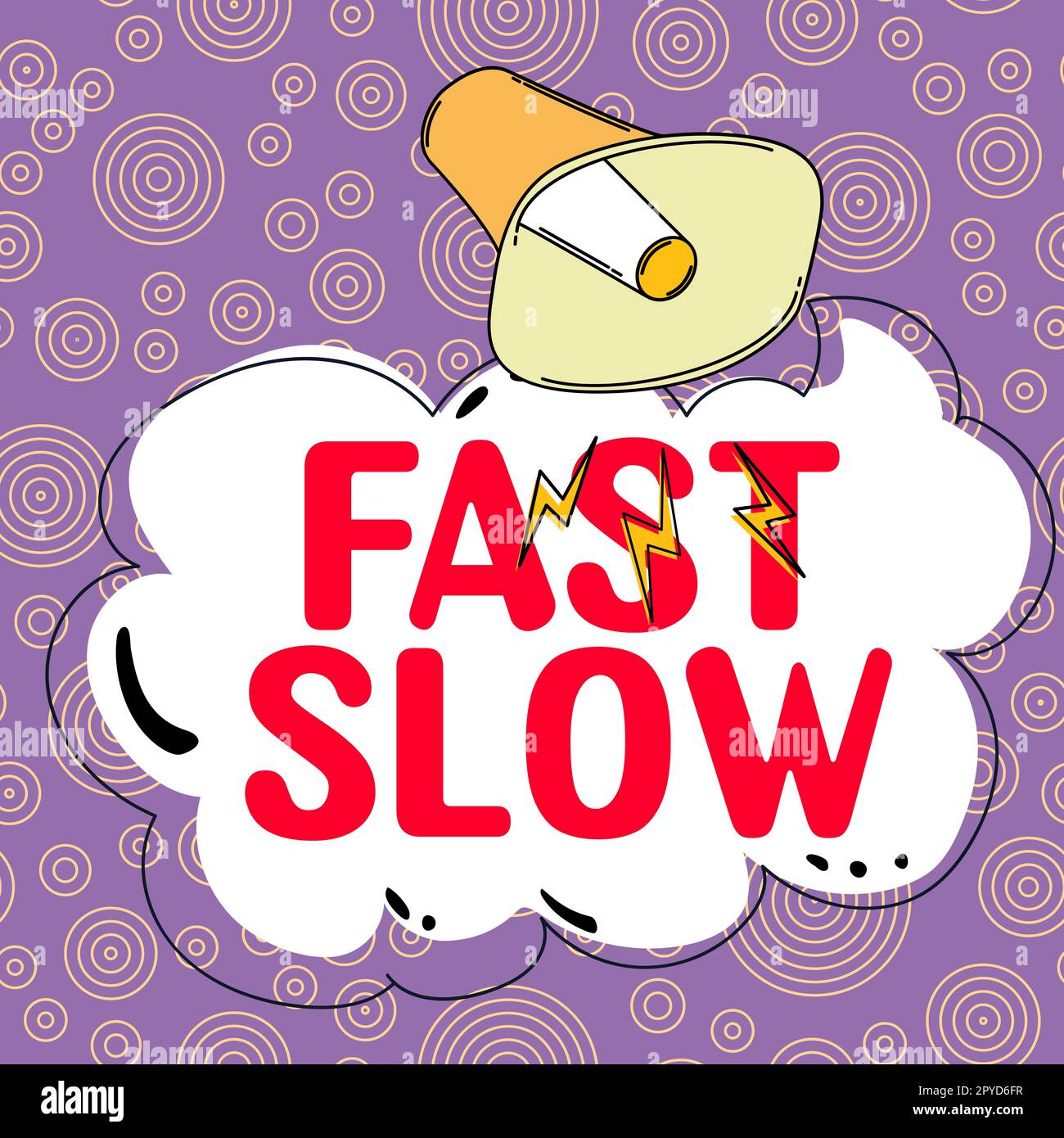 Conceptual display Fast Slow. Business idea moving or proceeding with ...