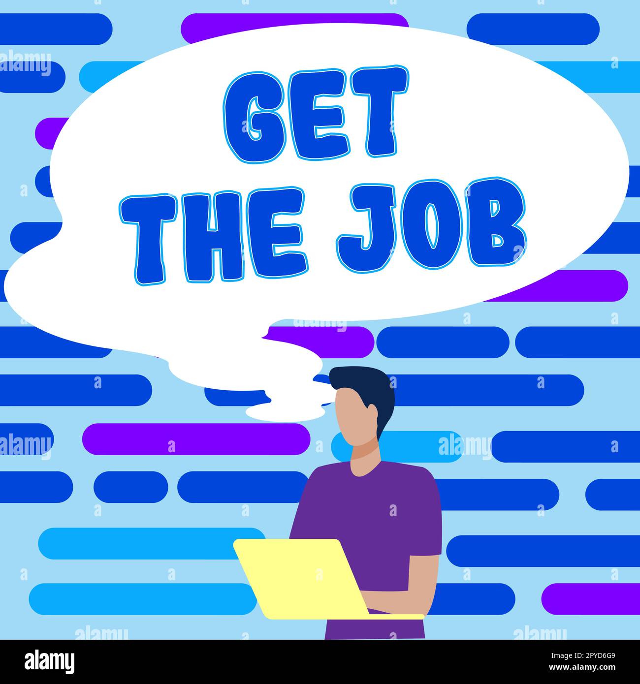 Sign displaying Get The Job. Business overview Obtain position ...