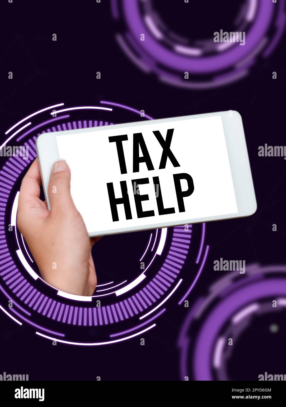 Sign displaying Tax Help. Concept meaning Assistance from the ...