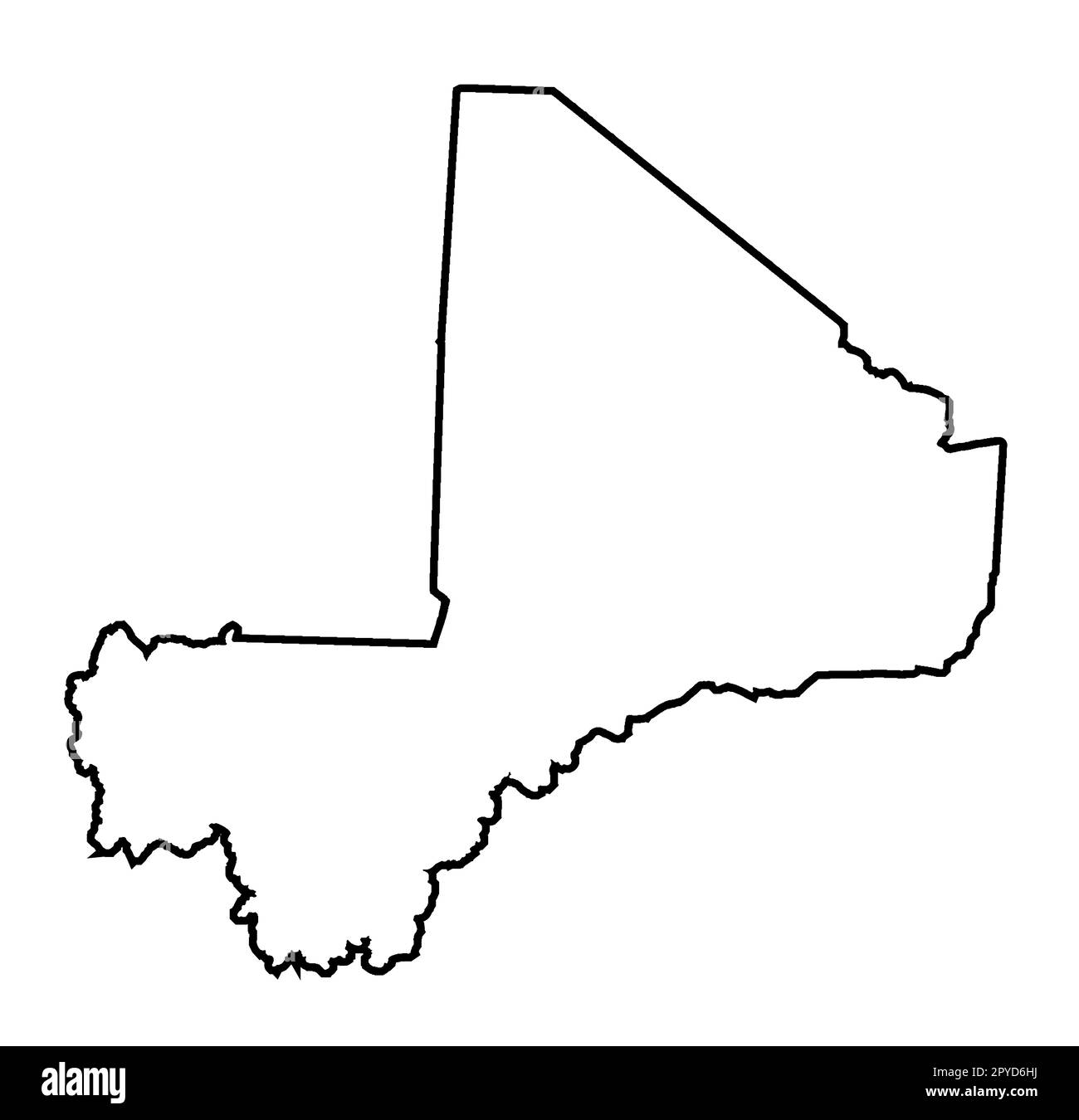 Mali map outline Black and White Stock Photos & Images - Alamy