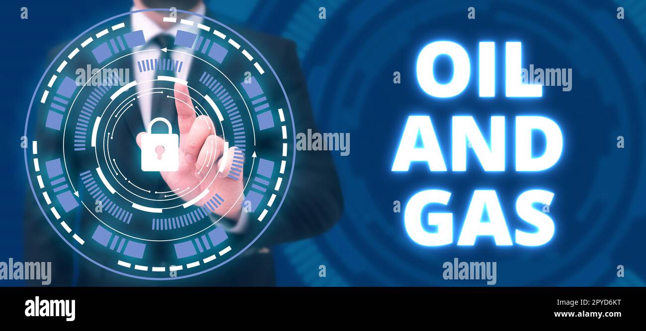 Inspiration showing sign Oil And Gas. Internet Concept Exploration ...