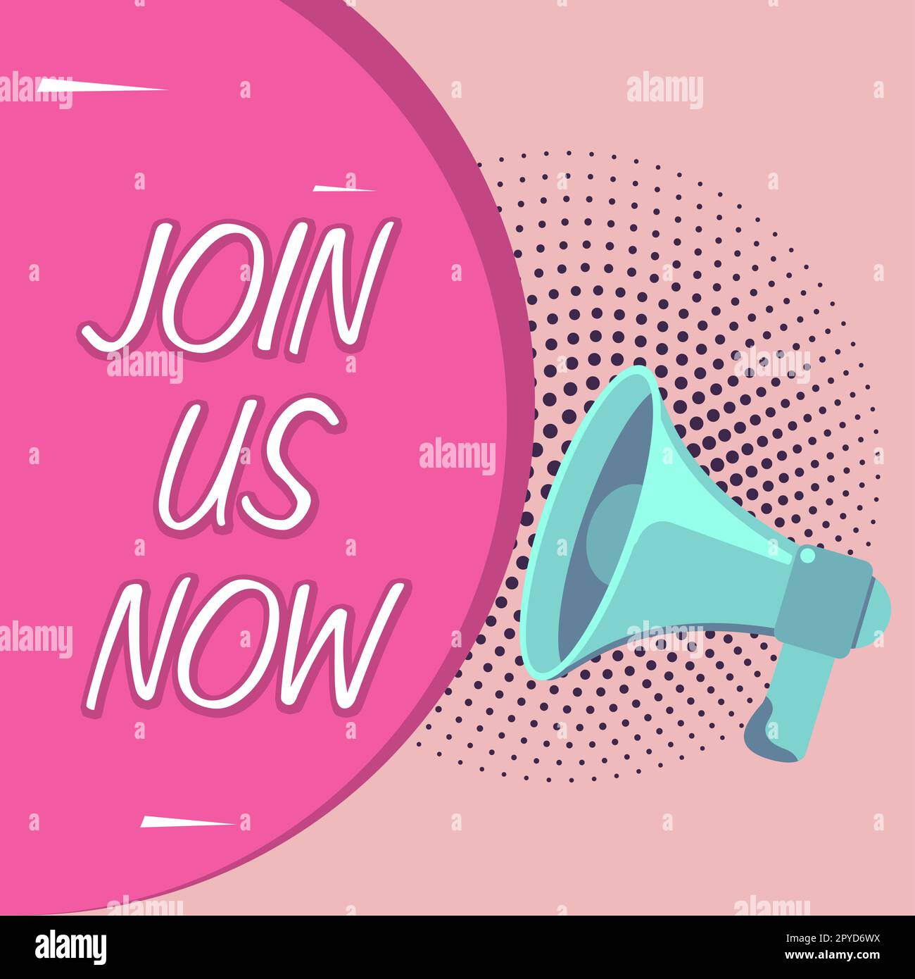 Inspiration showing sign Join Us Now. Business concept enroll community ...