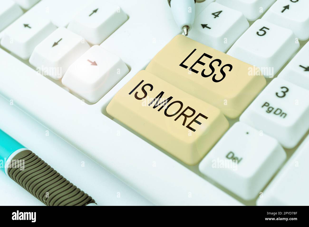 Conceptual display Less Is More. Word Written on Minimalist approach to ...