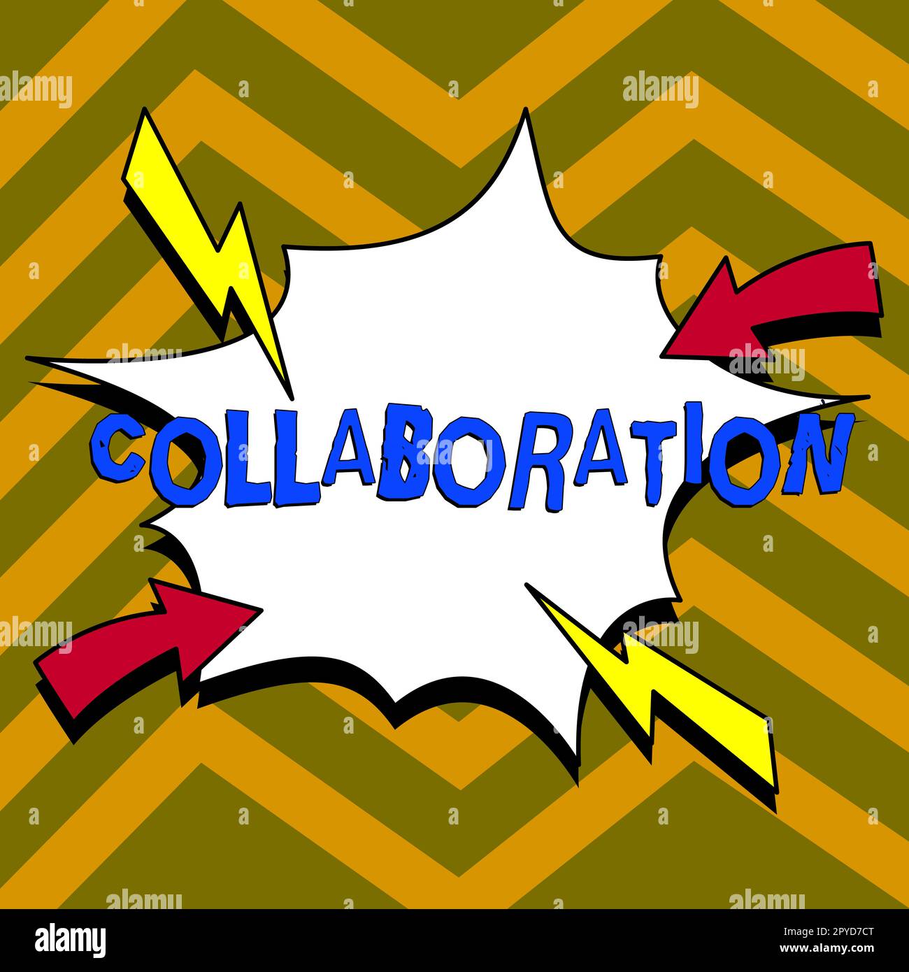 Hand writing sign Collaboration. Business idea Action of working with ...