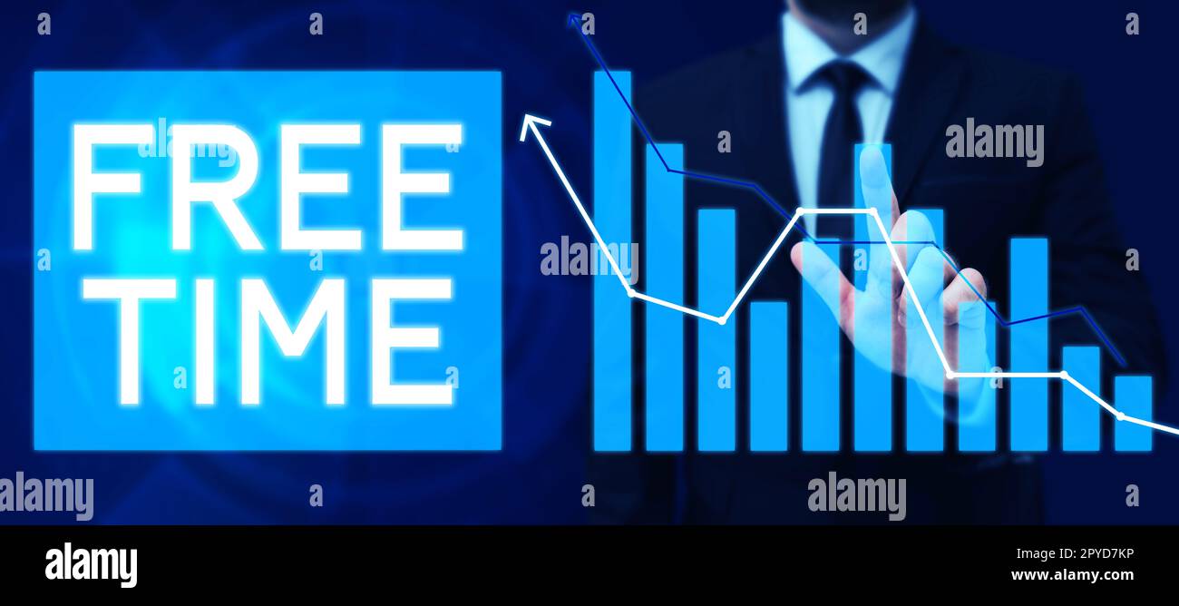 Text caption presenting Free Time. Business showcase time available for ...