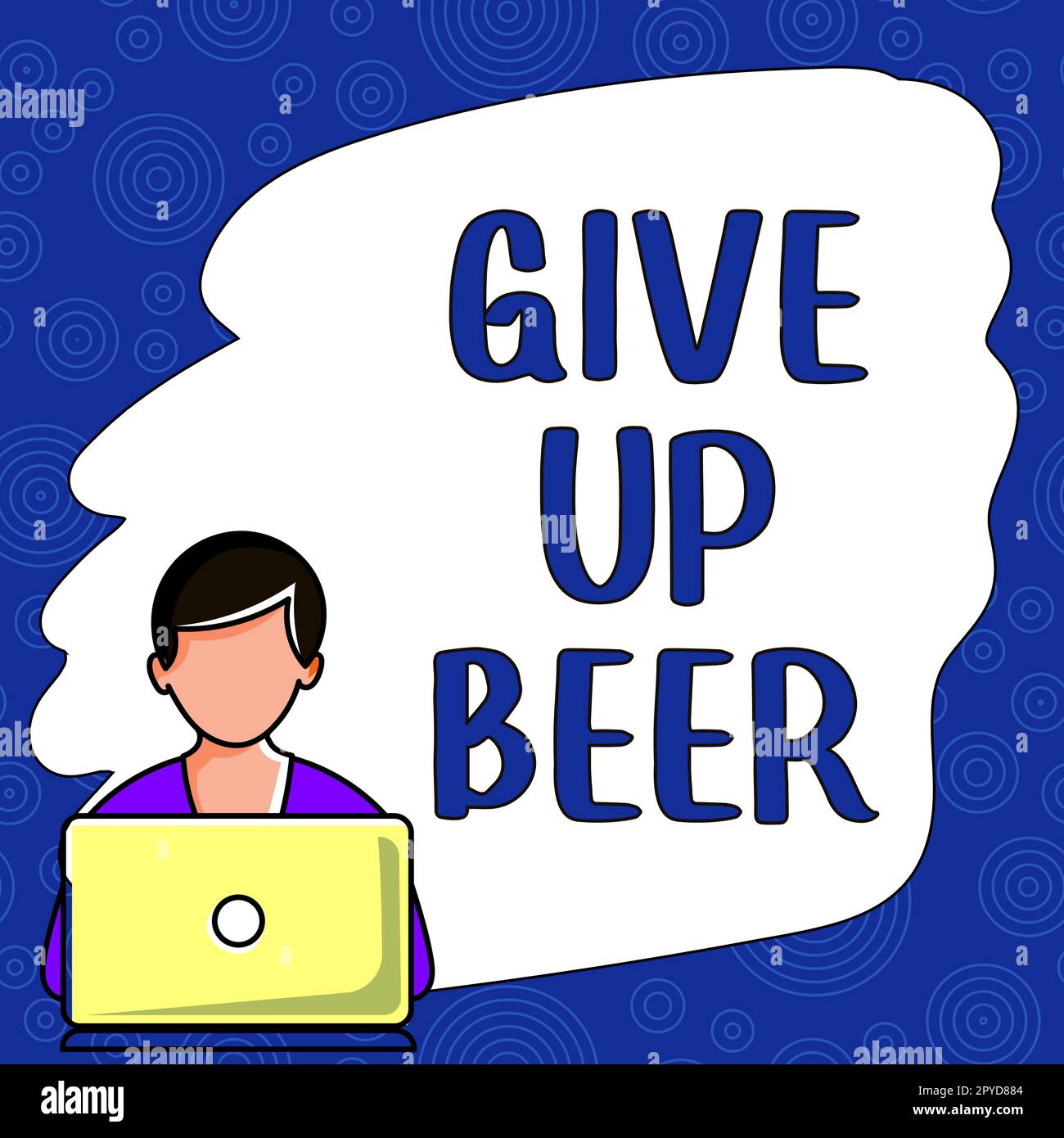 Conceptual caption Give Up Beer. Business overview Stop drinking ...