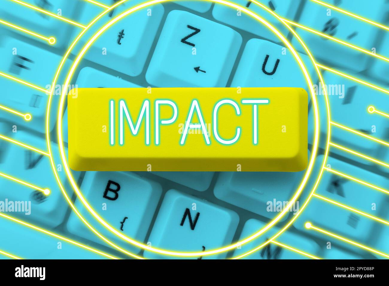 Text showing inspiration Impact. Internet Concept action of one object ...