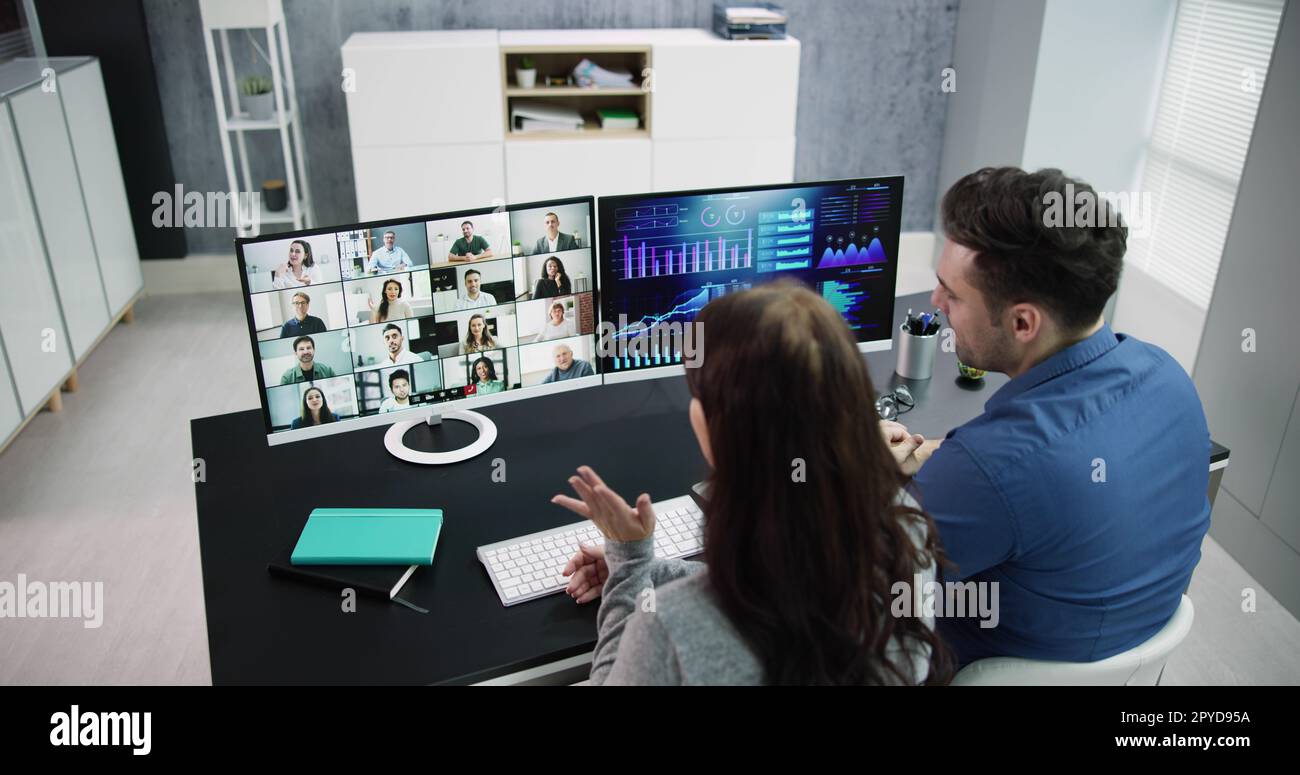 Video conference business telework hi-res stock photography and images ...