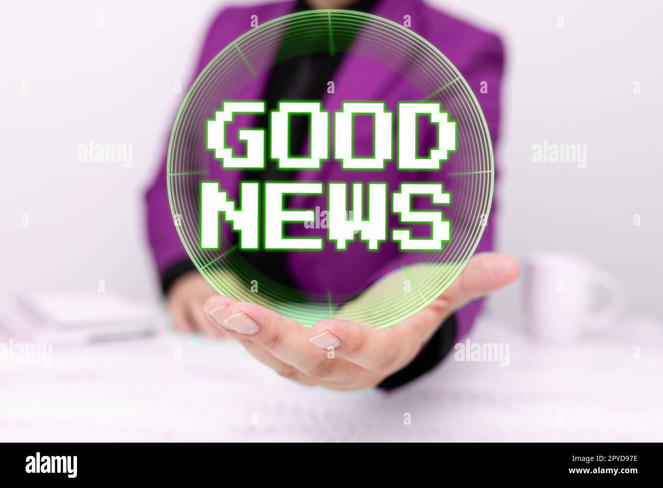 Inspiration showing sign Good News. Internet Concept Someone or ...