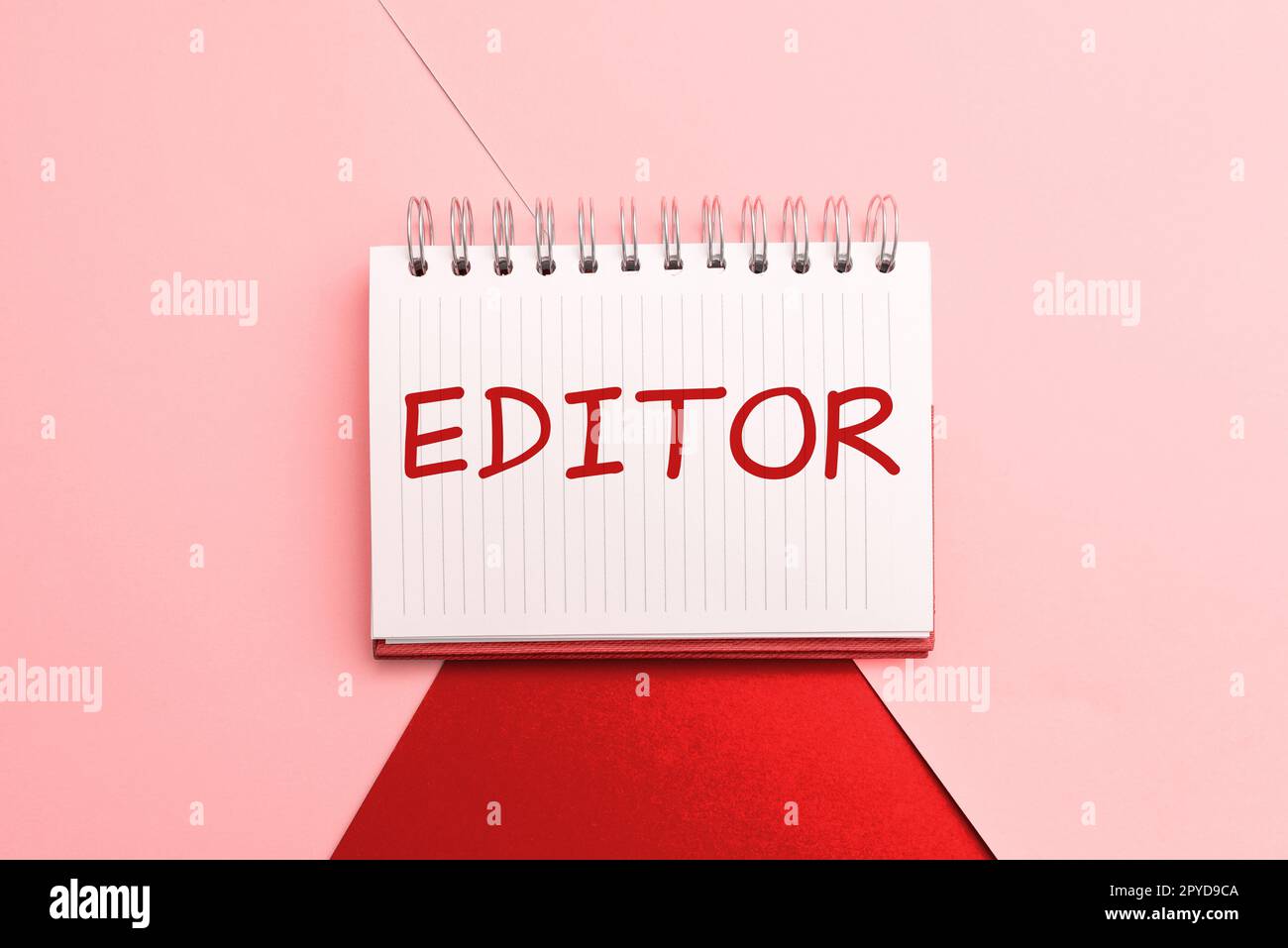 Hand writing sign Editor. Business idea person who is in charge of and ...