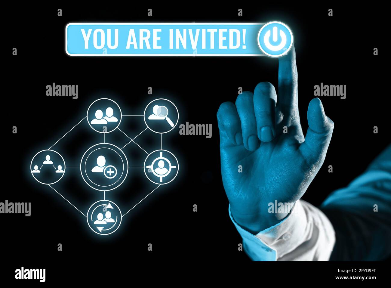 Text sign showing You Are Invited. Business idea Receiving and ...