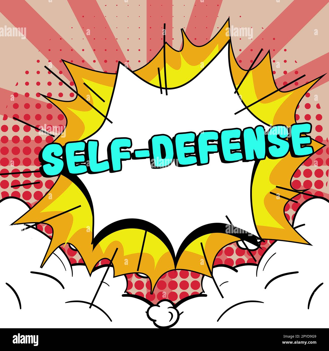 Conceptual display Self Defense. Business concept the act of defending ...