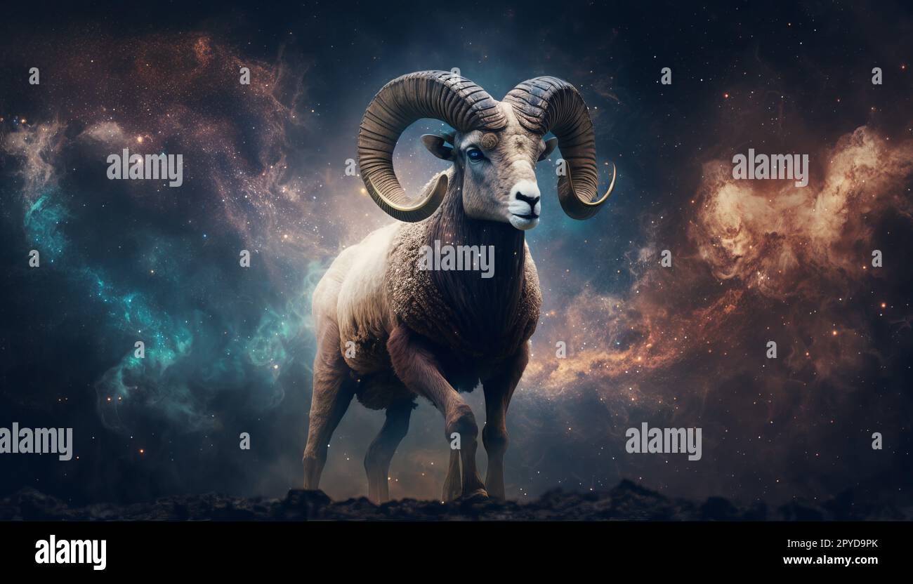 Aries illustration ram hi-res stock photography and images - Alamy
