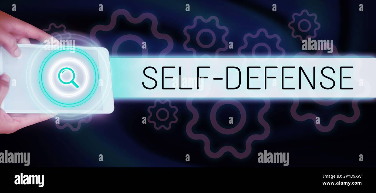 Writing displaying text Self Defense. Business approach the act of ...