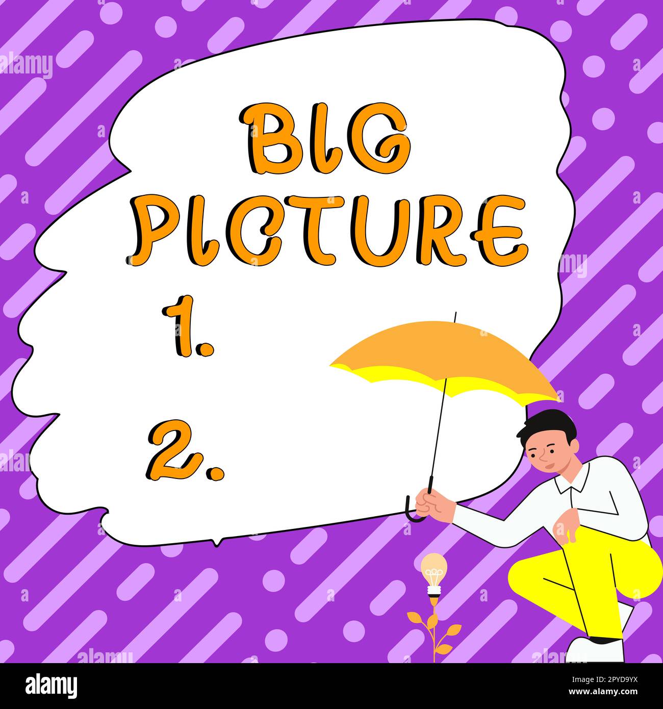 Hand writing sign Big Picture. Word Written on most important facts ...