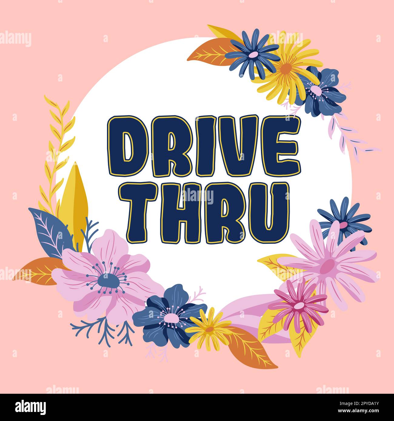 Conceptual display Drive Thru. Word for place where you can get type of ...