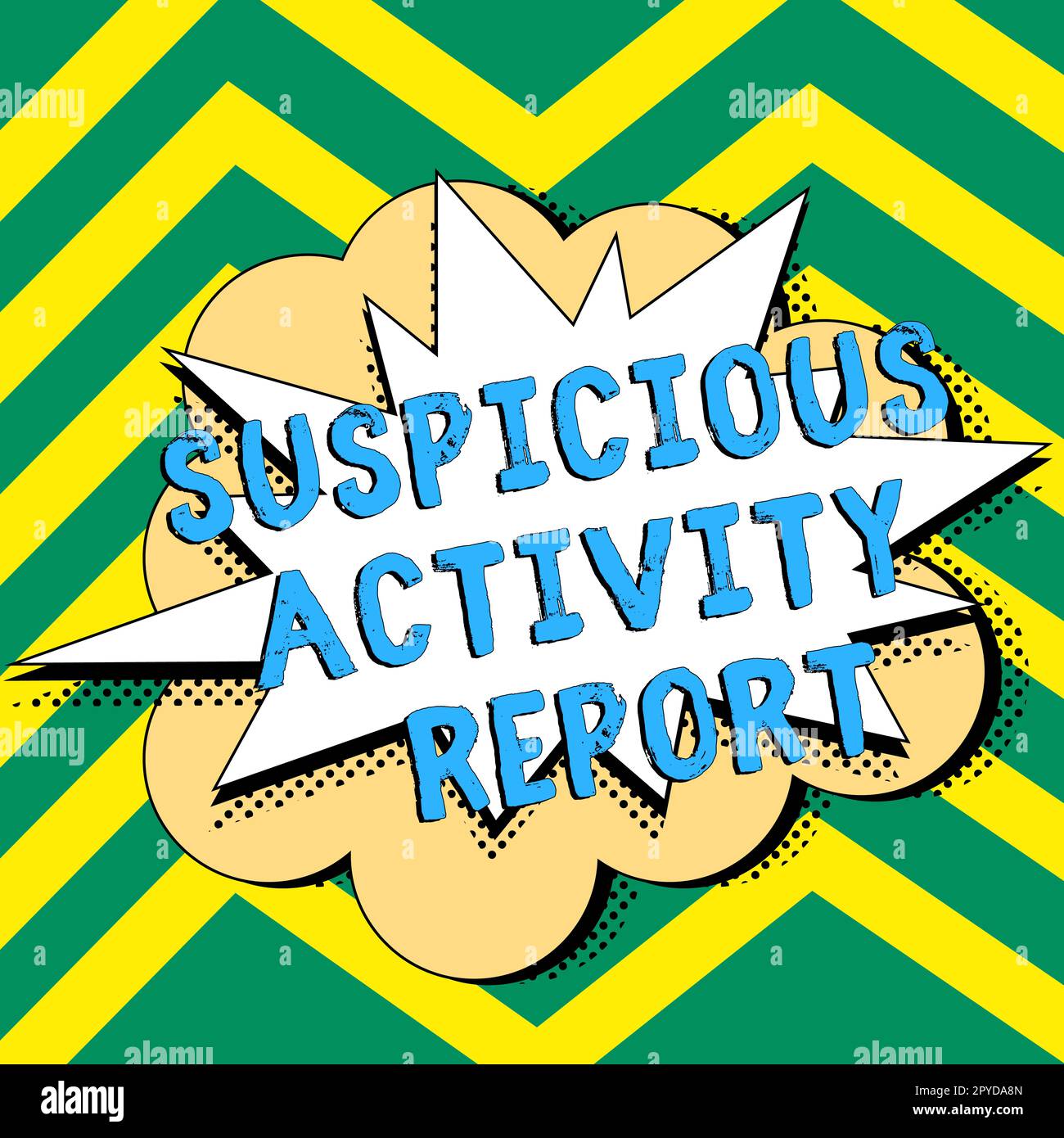 Text caption presenting Suspicious Activity Report. Concept meaning ...