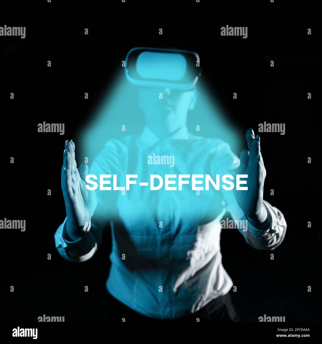 Sign displaying Self Defense. Business overview the act of defending ...
