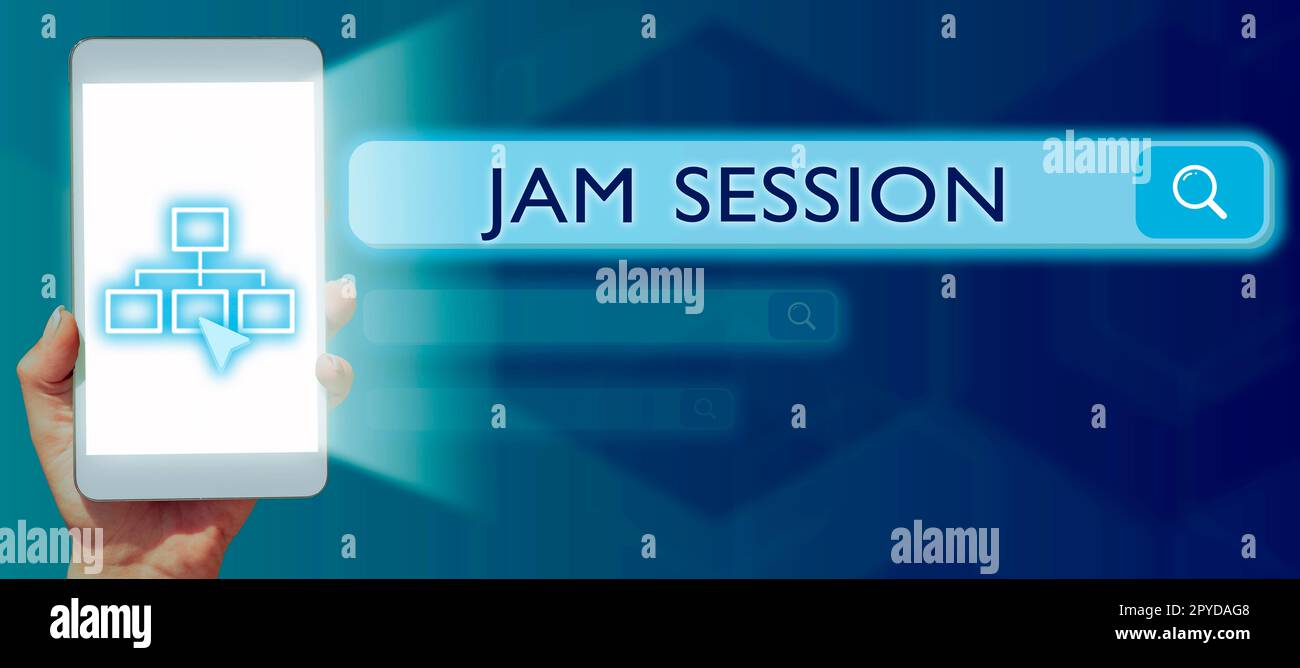 Conceptual caption Jam Session. Word for impromptu performance by a ...