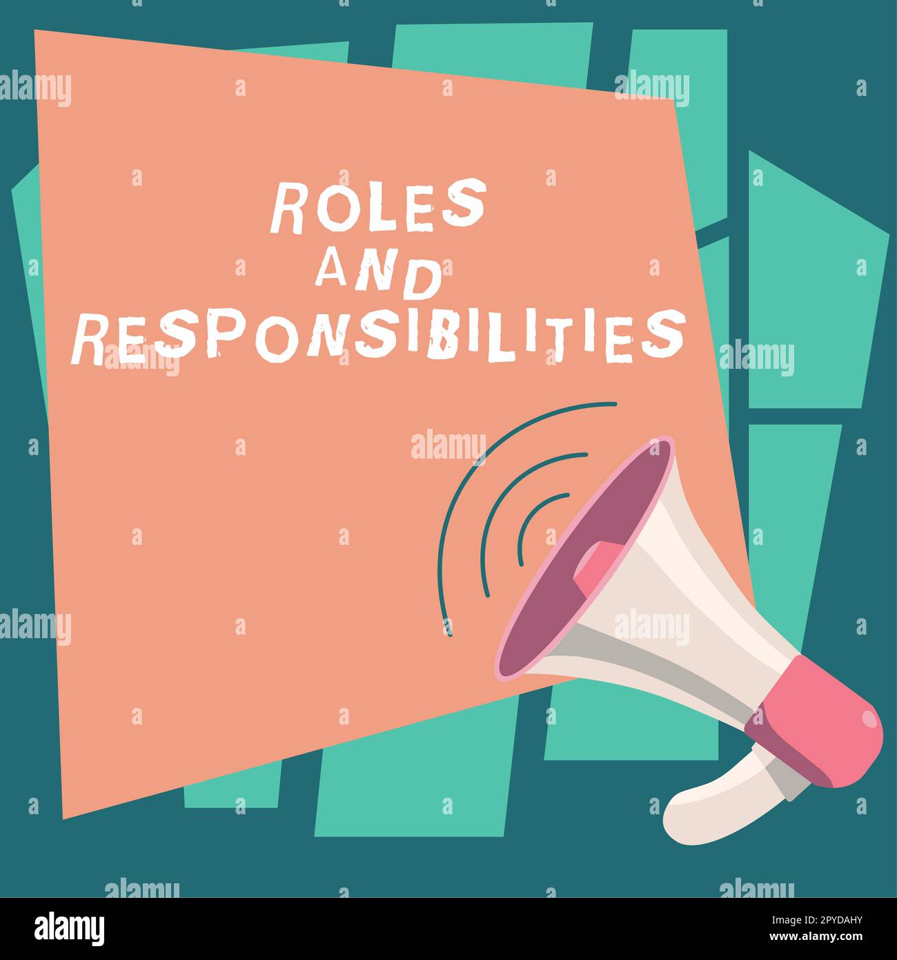 Conceptual caption Roles And Responsibilities. Business showcase ...