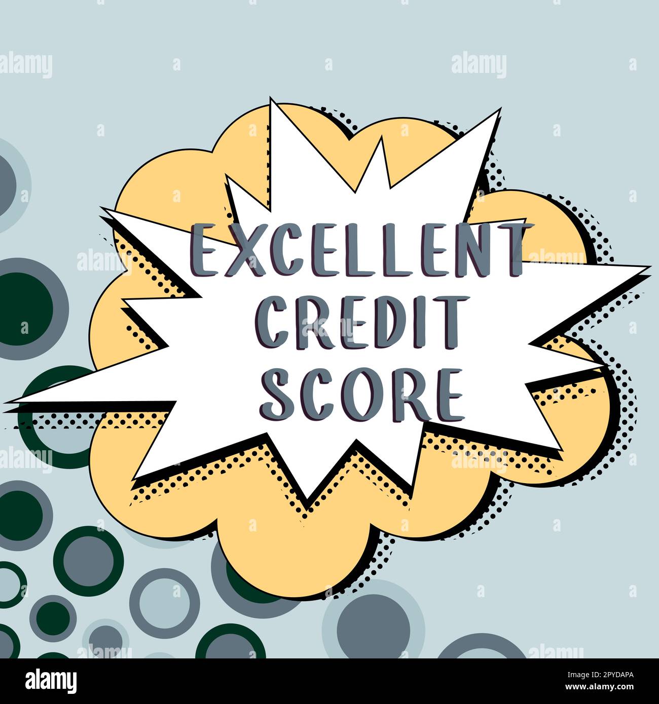 Sign displaying Excellent Credit Score. Business approach person's ...