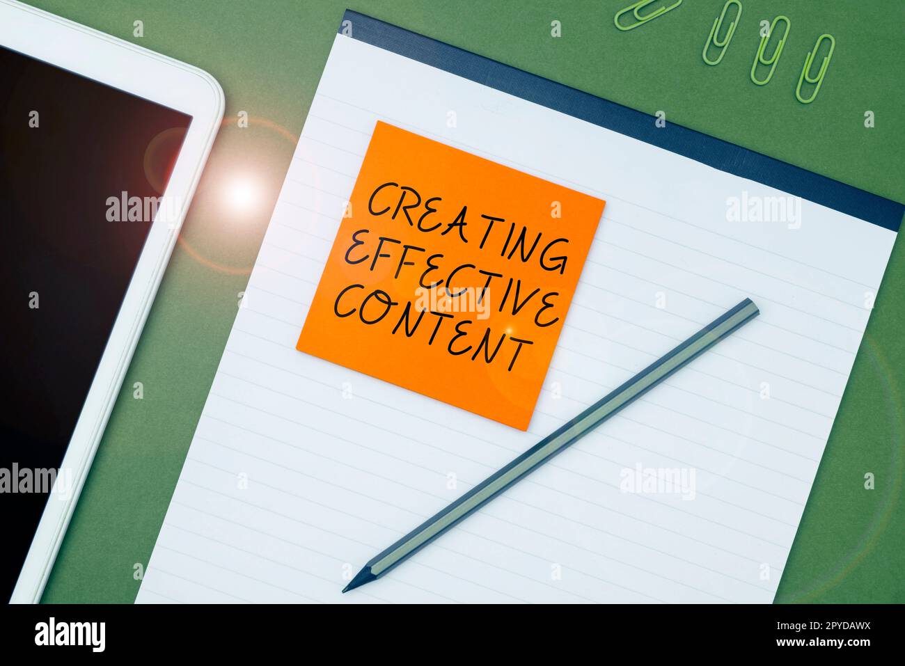 Text showing inspiration Creating Effective Content. Business overview ...