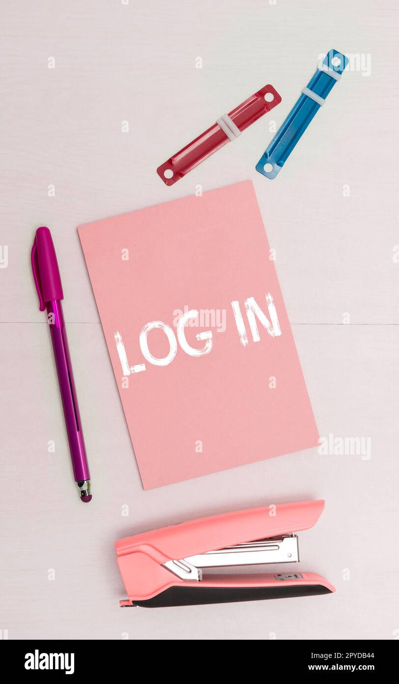 Writing Displaying Text Log In Word Written On Go Through The Procedures To Begin Use Of A