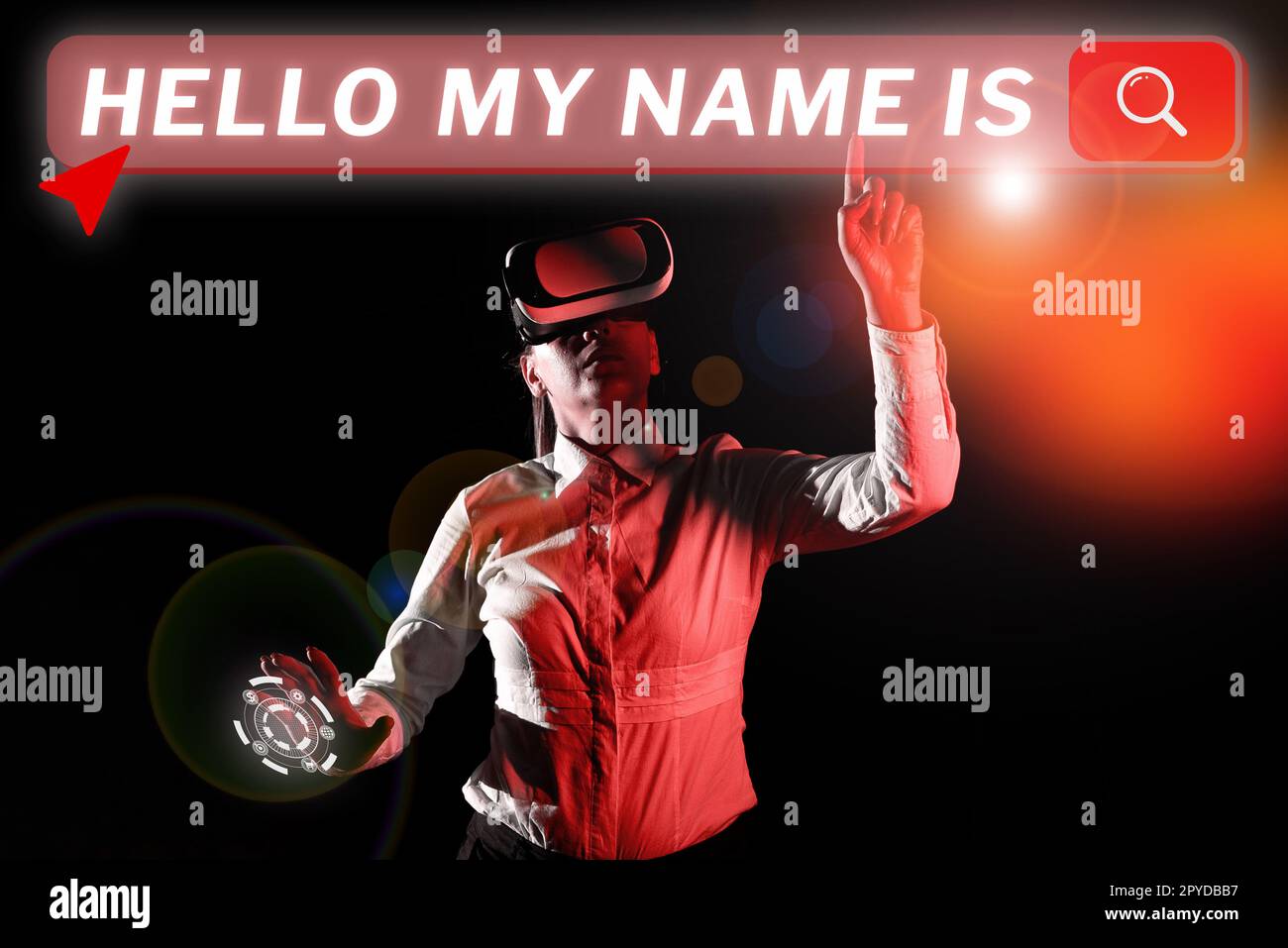 Sign displaying Hello My Name Is. Concept meaning introducing yourself ...