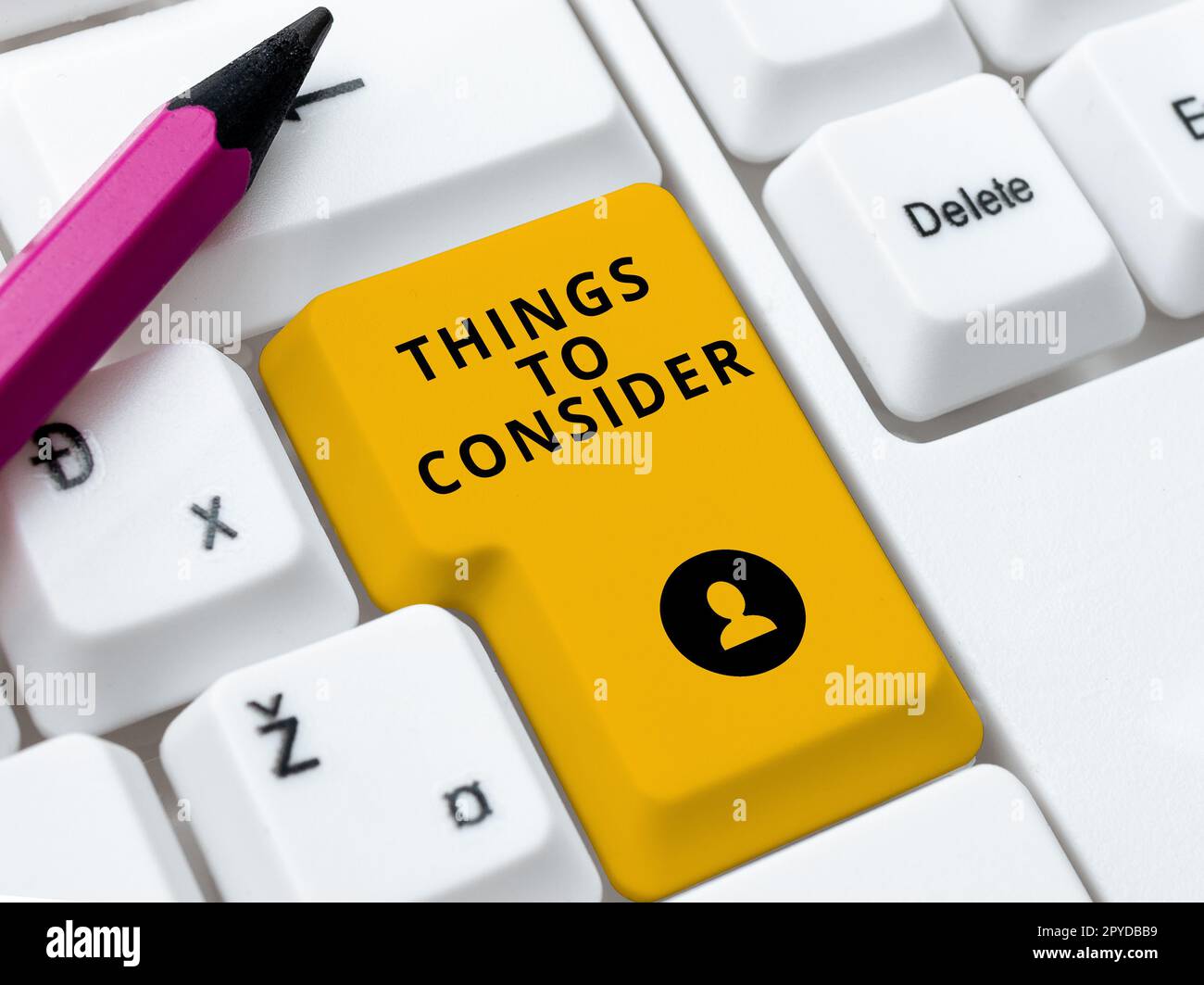 Text sign showing Things To Consider. Conceptual photo list to check or ...