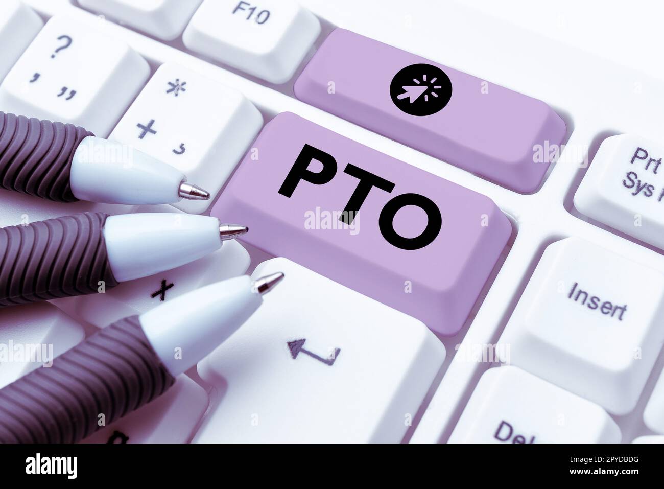 Conceptual caption Pto. Word Written on Employer grants compensation ...